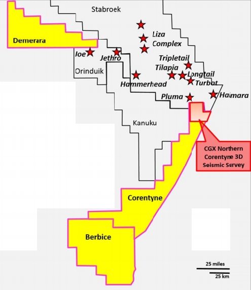 CGX hires PGS for Corentyne survey, defers rig contract