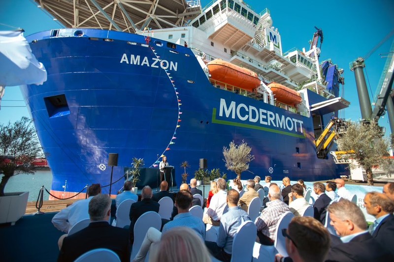 McDermott christens ultra-deepwater J-Lay vessel