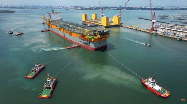 ONE Guyana FPSO for ExxonMobil’s Yellowtail Field Leaves Drydock in ...